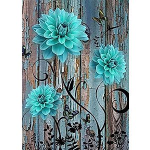 Rustic Flower Painting Kits Farmhouse 5D Diamond Art Kits for Beginner, DIY Full Drill Diamond Dots Paintings with Diamonds Gem Art and Crafts for Adults Home Wall Decor