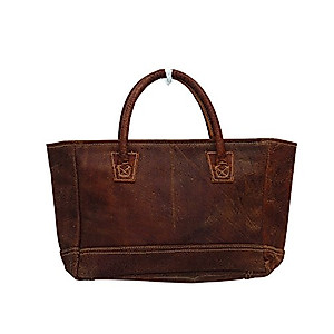 Myra Bags White Stitched Leather Bag S-0795