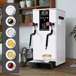 Electric Milk Foam Maker - 12L Steam Boiling Water Frothing Machine | Milk Foamer, 110 V Steam Milk Frothing Machine for Espresso Coffee Tea Dessert Shop Hotel