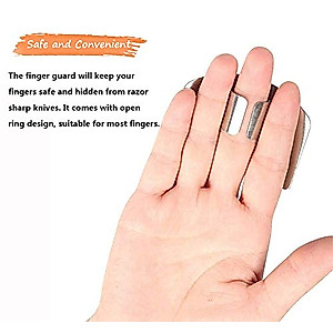 4PCS Stainless Steel Finger Guard£¬Finger Protector Hand Guard Avoid Hurting£¬Safe Knives Guard Chop Safe Slice Kitchen Tool for Dicing and Slicing in Kitchens