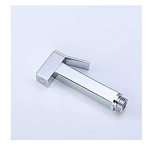 MINJING Bidet Faucet, Single Cold Handheld Toilet Bidet Sprayer Douche Kit Chrome Hand Held Shower Faucet Stainless Steel Shattaf Copper Valve Jet Set,B Set