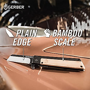 Gerber Gear 31-003731 Quadrant Pocket Folding Knife, with Pocket Clip, EDC Gear, 2.7 Inch Blade, Bamboo