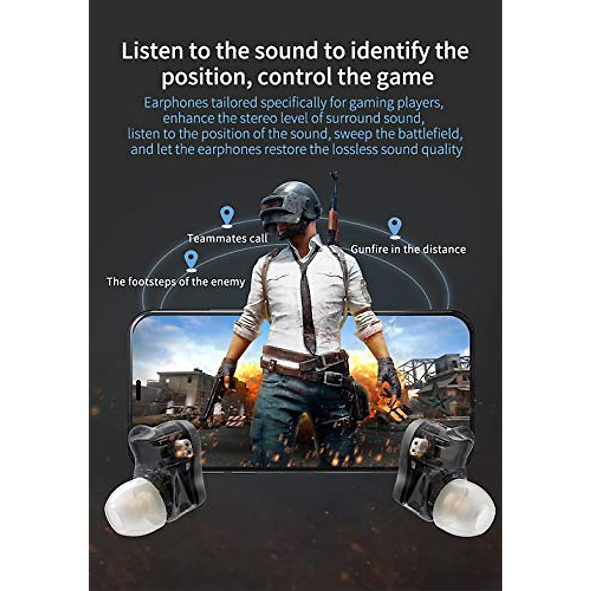 CCA CSN Hybrid Dual Drivers in-Ear Headphones, 1DD+1BA HiFi Stereo Noise Isolating IEM Wired Earphones/Earbuds/Headsets with Detachable Cable for Sports/Workout/Game (with MIC, Blue)