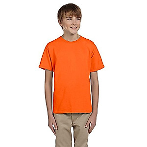 Fruit of the Loom Youth 5 oz. HD Cotton™ T-Shirt S SAFETY ORANGE