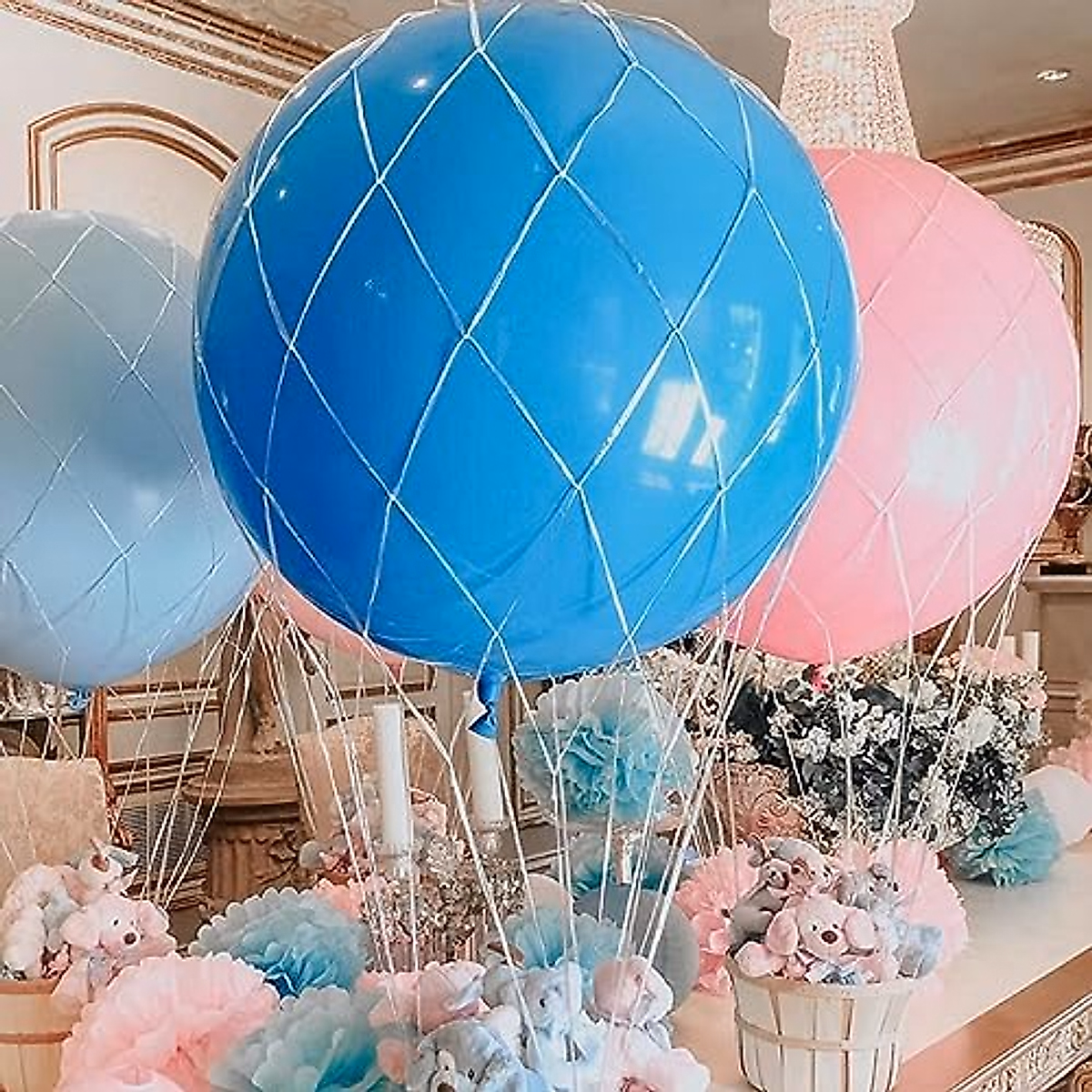 Blue Pink Balloon Garland Kit, 139Pcs Macaron Blue Hot Pink Balloon Arch Kit Latex Balloons 18/12/10/5 inch Different Sizes Balloon for Wedding Birthday Baby Shower Party Decorations