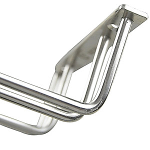 Wine Glass Rack, 2 Rows Stainless Steel Wall-Mounted Wine Glass Hanger For Bar Home By Hmane (Silver)