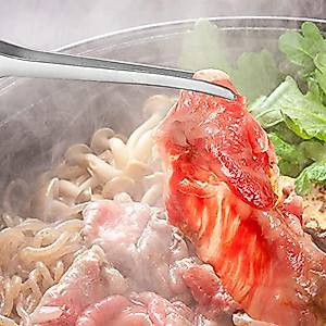 2 Pieces Stainless Steel Grill Tongs for Korean and Japanese BBQ Clean & Convenient Use,Non-Slip Serrated Tips,Ideal for Cooking Self-Standing Tongs for Salad,Grill,Camping,Buffet,Oven