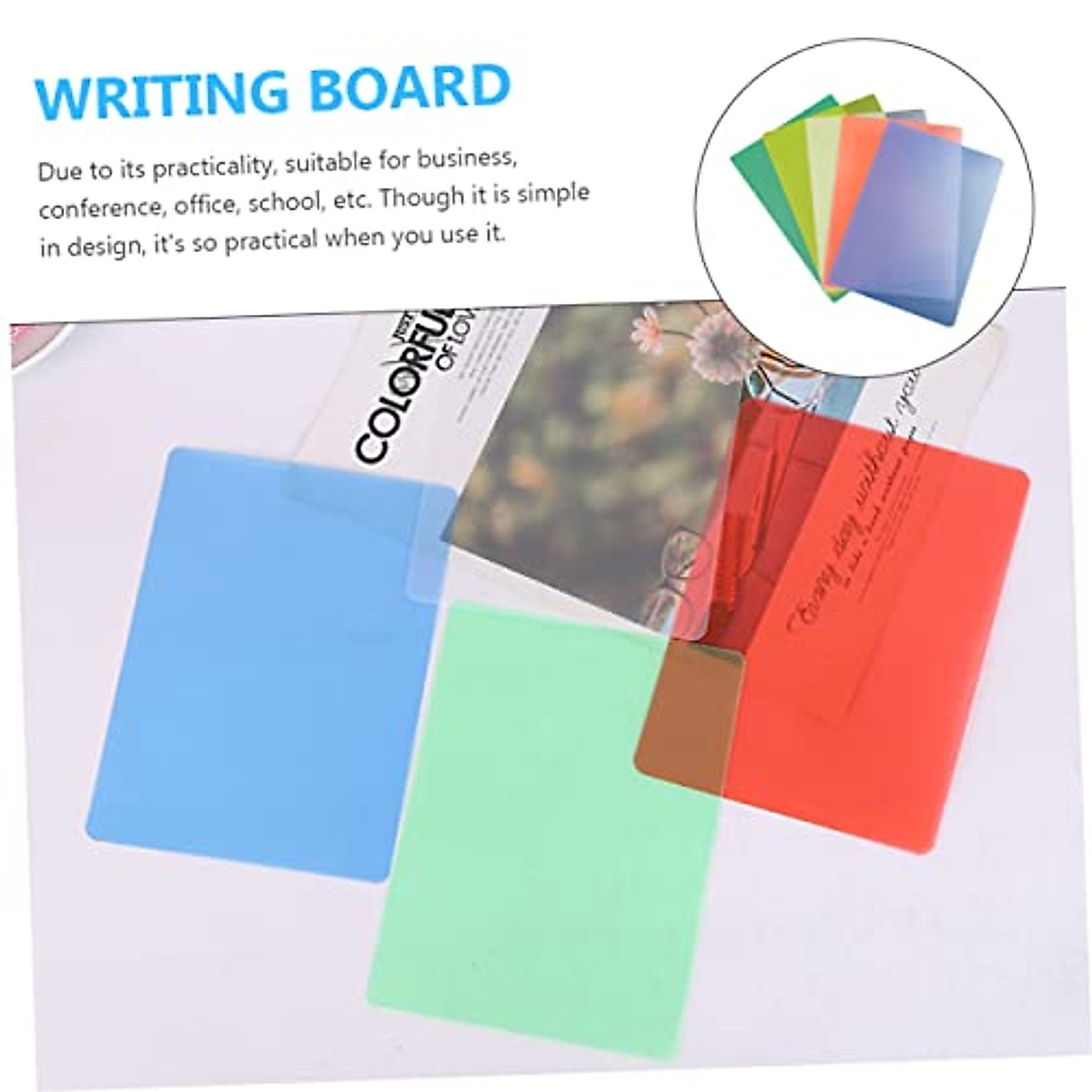 20pcs A4 Writing Pad Desktop Protector Office Notepad Desk Notepad Plastic Paper Pad Anti- Static Writing Mat Writing Pad Plastic Board Office Writing Pad Exam Board
