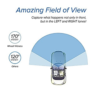 WheelWitness HD PRO Mark II Dash Cam – Premium Front & Rear Dash Cam - Sony Starvis - Super Capacitor - iOS Android App - 170° Super Wide Lens - Night Vision Dashboard Camera - for 12V Cars & Trucks…