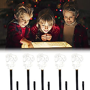 signmeili Solar Snowman Lights, Waterproof Solar Snowman Ground Plug Lights, Energy Saving and Easy to Install, Lamps for Home, Pathway, Garden Stakes