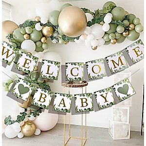 luckylibra Welcome Baby Banners Baby Shower Decorations