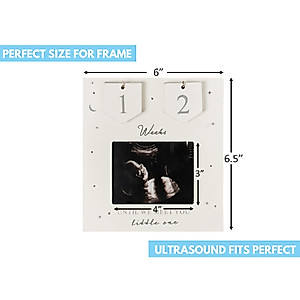 Sonogram Picture Frame | Countdown Weeks | Keepsake Baby Ultrasound Frame | Great Gift for Expecting Parents | Nursery Décor | Best Baby Announcement | Love at First Sight (6.5 x 6 Inches)