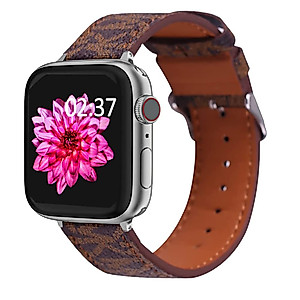Designer Luxury Watch Band Compatible with Apple Watch 45mm 44mm 42mm 41mm 40mm 38mm, soft leather Replacement strap compatible with iWatch Series 8/7/6/5/4/3/2/1/SE2/SE for Women Men
