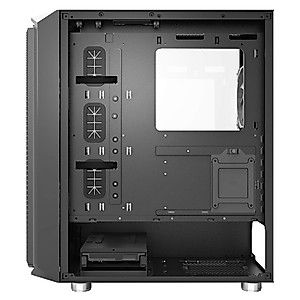 Montech AIR X Black ATX Mid-Tower Case, Super High Airflow, Pre-Installed Dual 200mm ARGB Fans, 120mm ARGB Fan, ARGB Controller, Motherboard Sync, Pull Out Tempered Glass, (AIR X ARGB)