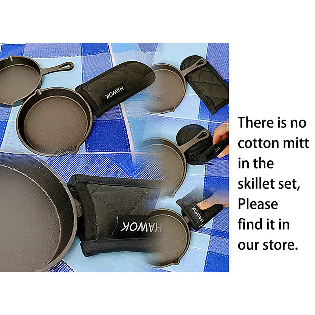 HAWOK Cast Iron DIA.5.3 inch Mini Skillet Mini Round Pan Black cast iron server