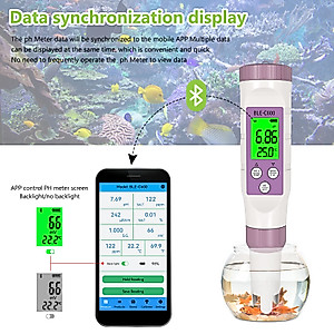 RCYAGO PH Meter, Digital 7 in 1 PH/TDS/EC/ORP/S.G/Salinity/Temp Meter with ATC, 0.01 Resolution High Accuracy PH Tester for Drinking Water, Hydroponics, Fish Tank, Aquarium, Swimming Pool