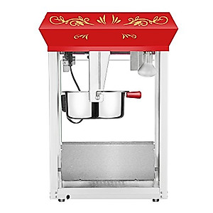 Countertop Movie Night Popcorn Popper Machine-Makes Approx. 3 Gallons Per Batch- by Superior Popcorn Company- (8 oz., Red)