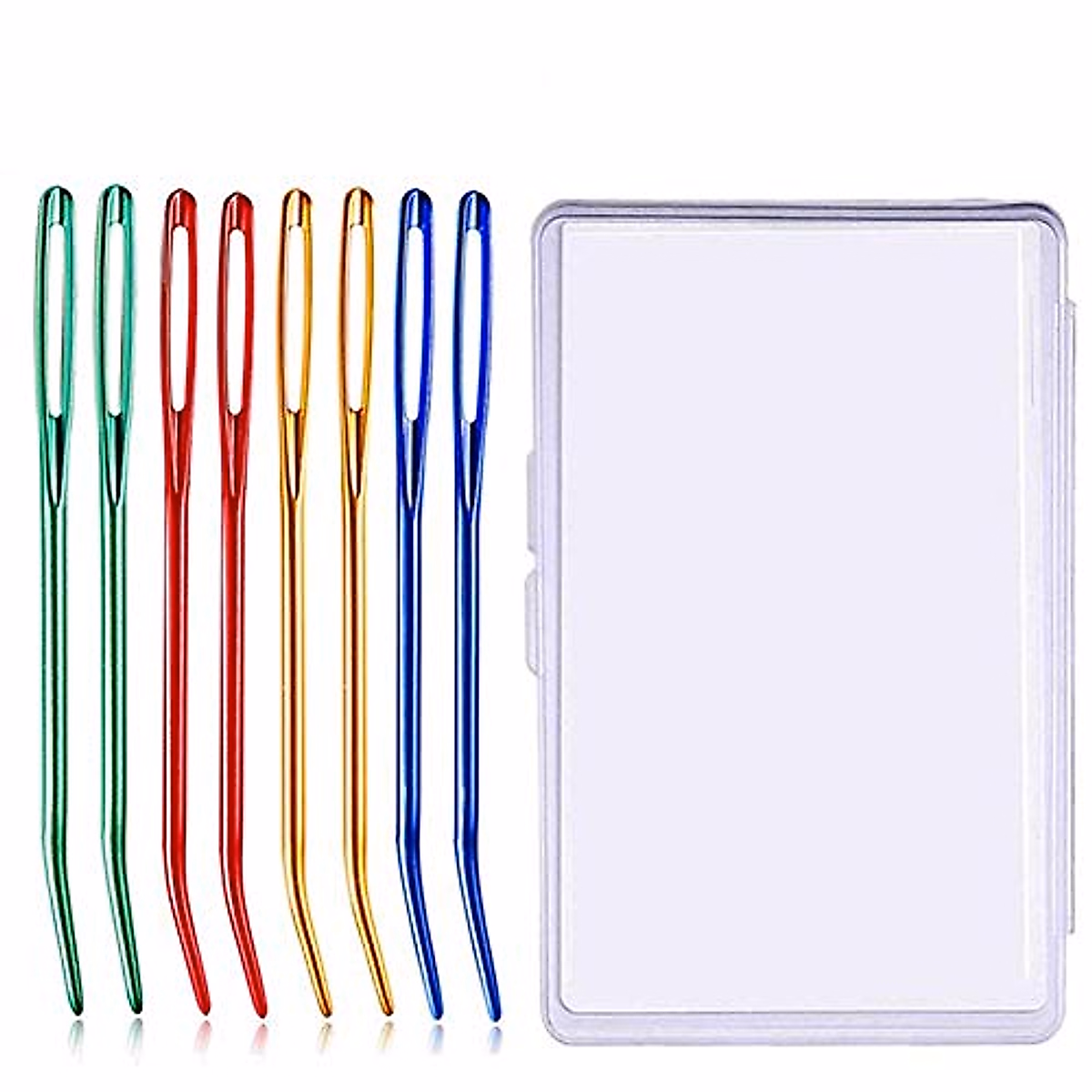 UOOU Yarn Needle,Weaving Needle Tapestry Needle Bent Needles for Crochet Large Eye Darning Needles with Storage Box for Knitting Crochet(Random Color)