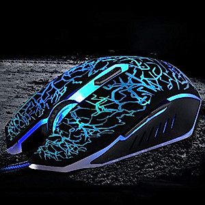 Professional Colorful Backlight 4000DPI Optical Wired Gaming Mouse
