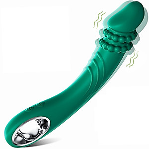 AQ-MN2 Pleasure Machine Massager Gifts for Women for Her Fun Toys Increase Sports Pleasure Soft Sensory Accessories Adult Toys Cordless with USB Charge Cable 10 Modes for Games AQLV023 (M1-Green)