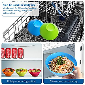 Evanda Plastic Bowls Set 12 Pieces, 3 Sizes 14/20/25oz Unbreakable Reusable Light Weight Bowl for Cereal, Noodle, Soup, Pasta, Ramen, Popcorn, Ice Cream, Fruit, Salad and All Purpose