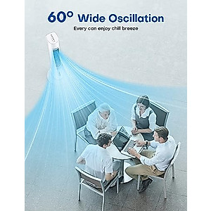 BALKO Evaporative Air Cooler, 35-INCH Windowless Air Conditioner Portable for Room w/Removable Water Tank, Remote & 7H Timer, 60° Oscillation Swamp Cooler, Tower Cooling Fan for Bedroom Home Office