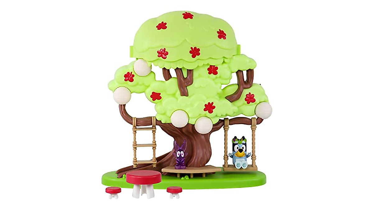 Bluey Tree Playset with Secret Hideaway, Flower Crown and Fairy Figures ...