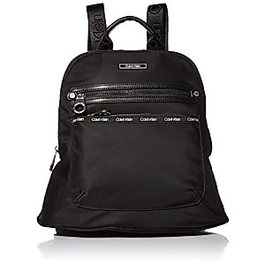 Calvin Klein Georgina Nylon Organizational Backpack, Black