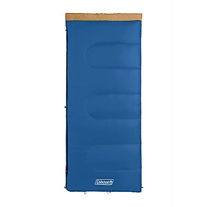 Coleman Brazos Cold-Weather Sleeping Bag, 20°F/30°F Lightweight Camping Sleeping Bag for Adults, No-Snag Zipper with Stuff Sack Included, Machine Washable