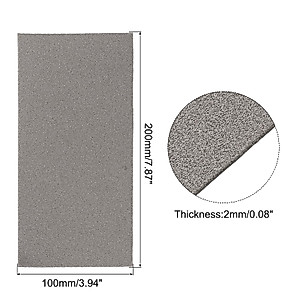 MECCANIXITY Nickel Foam Electrode, Button Battery Electrode Disc Nickel Foam Sheet Porous Foam Nickel 200x100x2mm with Adhesive Pack of 2, Grey