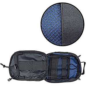 LINE2design First Aid (Ifak) Pouch EMS Bag - EMT Emergency Medical Trauma Pack Bags Tactical EDC Rescue Utility Gear IFAK Bags for Hiking Stop Bleeding Includes USA Patch - Navy