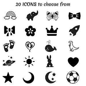 Personalized storage boxes for children Customize the name and icon, A foldable storage box bins for children's clothes, toys, books, etc Storage baskets suitable for both boys and girls (Gray)