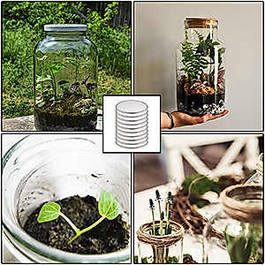 10pcs Mason Jar Sprouting Lids, Stainless Steel Screen Lids Sprouting Lids for 86mm Wide Mouth Mason Jar Seed Sprouting Jar Lids for Growing Bean Broccoli Alfalfa Seeds