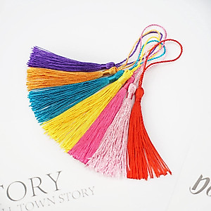 150 Pieces 13CM Bookmark Tassels Silky Craft Tassels for Jewelry Making, Bookmarks,Graduation DIY Projects, 25 Colors