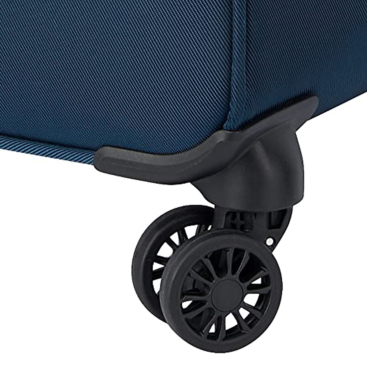 DELSEY PARIS Sky Max 2.0 Softside Expandable Luggage with Spinner Wheels, Blue, Checked-Large, 28 Inch