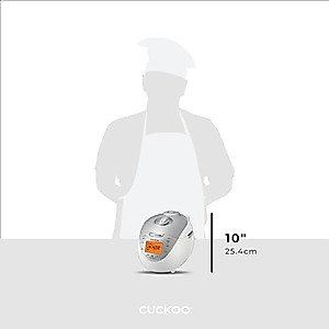 CUCKOO CRP-HV0667F | 6-Cup (Uncooked) Induction Heating Pressure Rice Cooker | 12 Menu Options, Auto-Clean, LED Display, Made in Korea | White/Silver