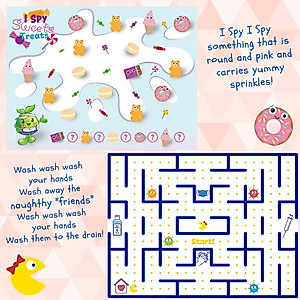 Toddler Placemats (12 to 48 Months) Set of 4 Placemats, Education Placemats for Kids, Non Slip Placemats for Dining Table, Easy to Clean Wipeable Reusable Plastic Placemats