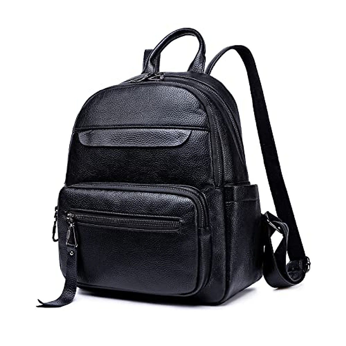 AMELIE GALANTI Small Black Backpack Purse For Women,Womens Casual Leather Daypack Backpacks