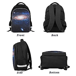 P ELEGANT PROTECTION Luminous Universe Space Galaxy 3D Print School Backpack Lightweight Students Bookbag for Kids