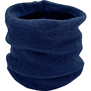 Winter Thermal Neck Gaiter, 4 Pack Fleece Lined Interior Face Scarf Tube Wrap, Mens Womens Bulk (4 Pack Assorted Solids)