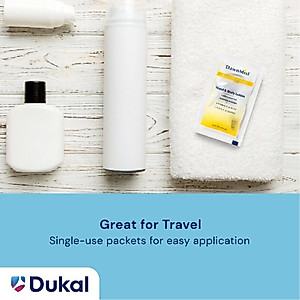 Dukal Moisturizing Lotion. Pack of 100 Hand & Body Lotion. Mild Coconut Fragrance Contains Aloe, Vitamin E, Alcohol-free formula Moisture Loss Prevention 0.35 oz Single-Use Packet. Scented Body Lotion