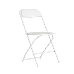 Flash Furniture Hercules Series Plastic Folding Chair - White - 650LB Weight Capacity Comfortable Event Chair - Lightweight Folding Chair