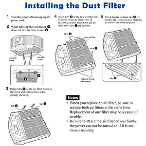 Khotilong X21884633 Replacement Filter for Sony SRX-R320,SRX-R320S,SRX-T420,SRX-T420CH,VPL-FH300,VPL-FH300L,VPL-FW300,VPL-FW300L Projector.
