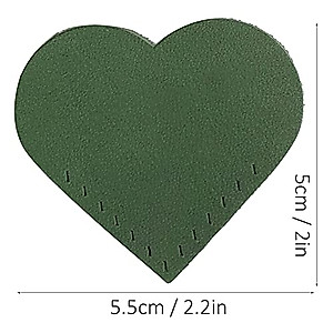 Leather Heart Bookmark Making Set, 2x2.2in Corner Page Book Marks for Reading Lover Cute Bookmarks Accessories Green Series