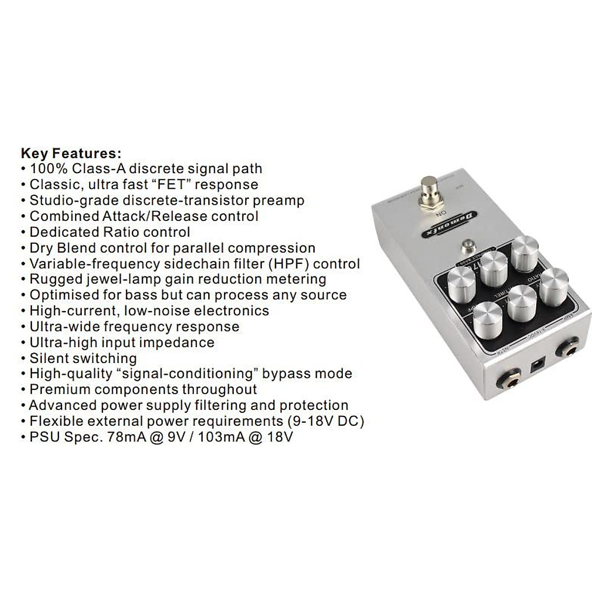 Demonfx CALL76 Compact FET Bass Compressor Fast US Ship