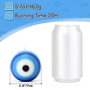 Huray Rayho Evil Eye Candle Gifts Set of 2 Evil Eye Decor Blue Ball Nazar Candle Handmade Scented Natural Soy Wax Hamsa Cute Candles Aesthetic Aromatherapy Air Freshener Home Office Gifts for Women