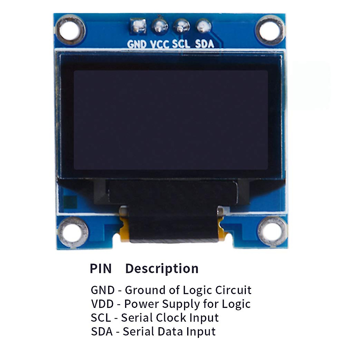 GeeekPi 5PCS 0.96 Inch OLED Module 12864 128x64 White Driver IIC Serial Display Board Module for Arduino, Raspberry Pi,Beagle Bone Black