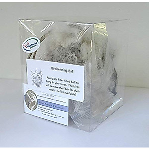 Alpaca Fiber Bird Nesting Ball with Refill Fiber - Comfort for your wildlife