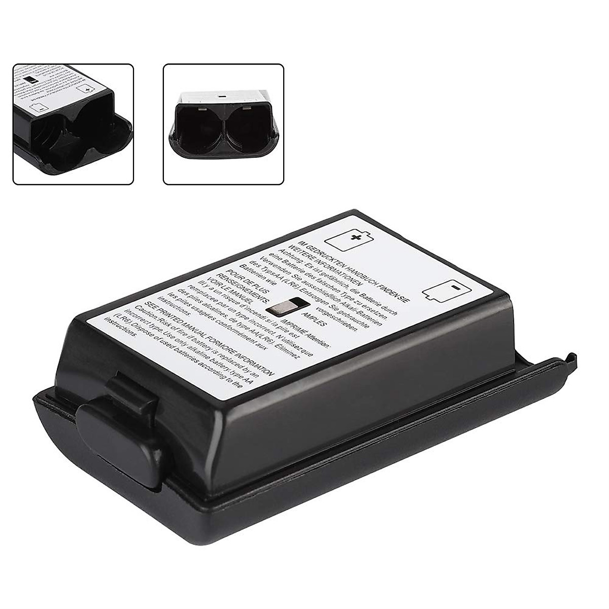 Gojiny Universal Battery Back Cover Shell Case 5 PCS AA Replacement Battery Shell Case Cover Kit for XBOX 360 Wireless Controller (Black)