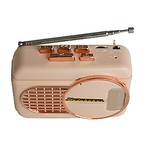 Studebaker Walkabout II Walkman Personal Stereo Cassette Player with AM/FM Radio and Built-in Speaker (Rose Gold)